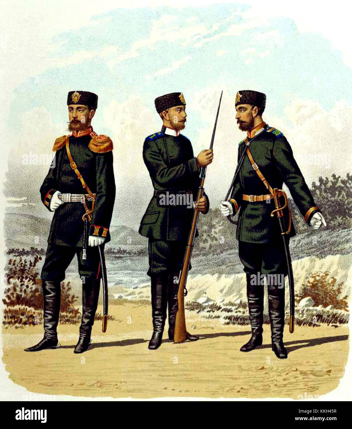 009 Illustrated description of the changes in the uniforms Stock Photo ...