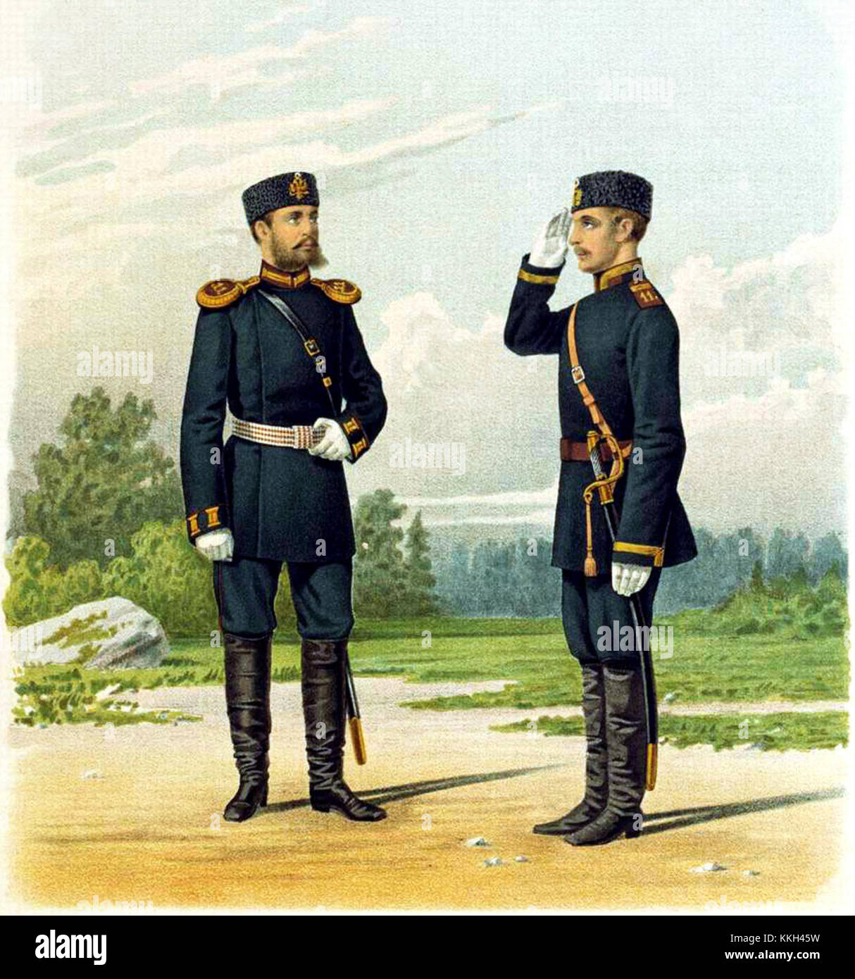 111 Illustrated description of the changes in the uniforms Stock Photo ...