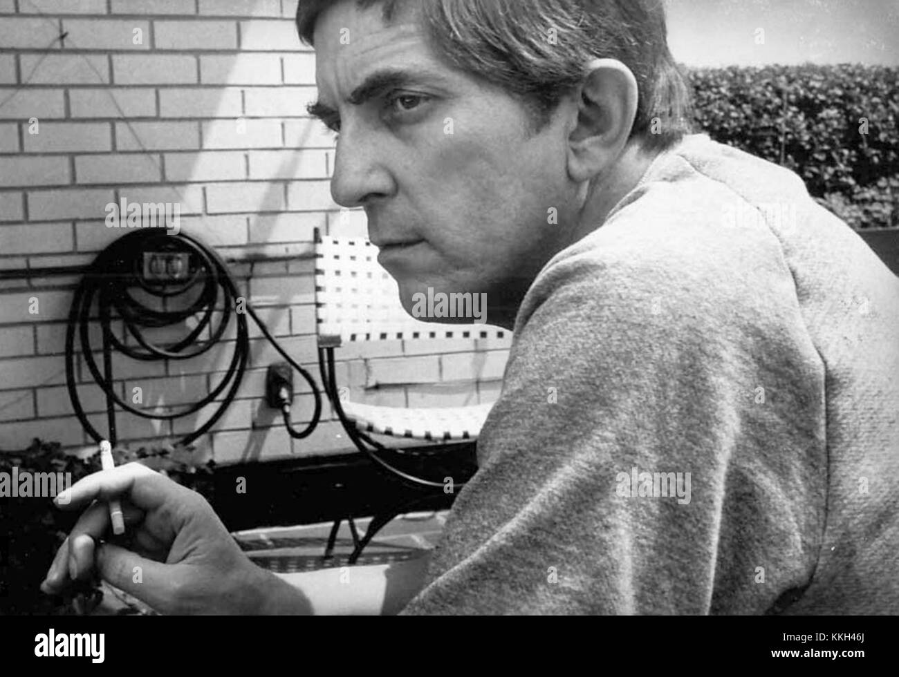 A candid photograph of Jonathan Frid, an actor best known for his role ...