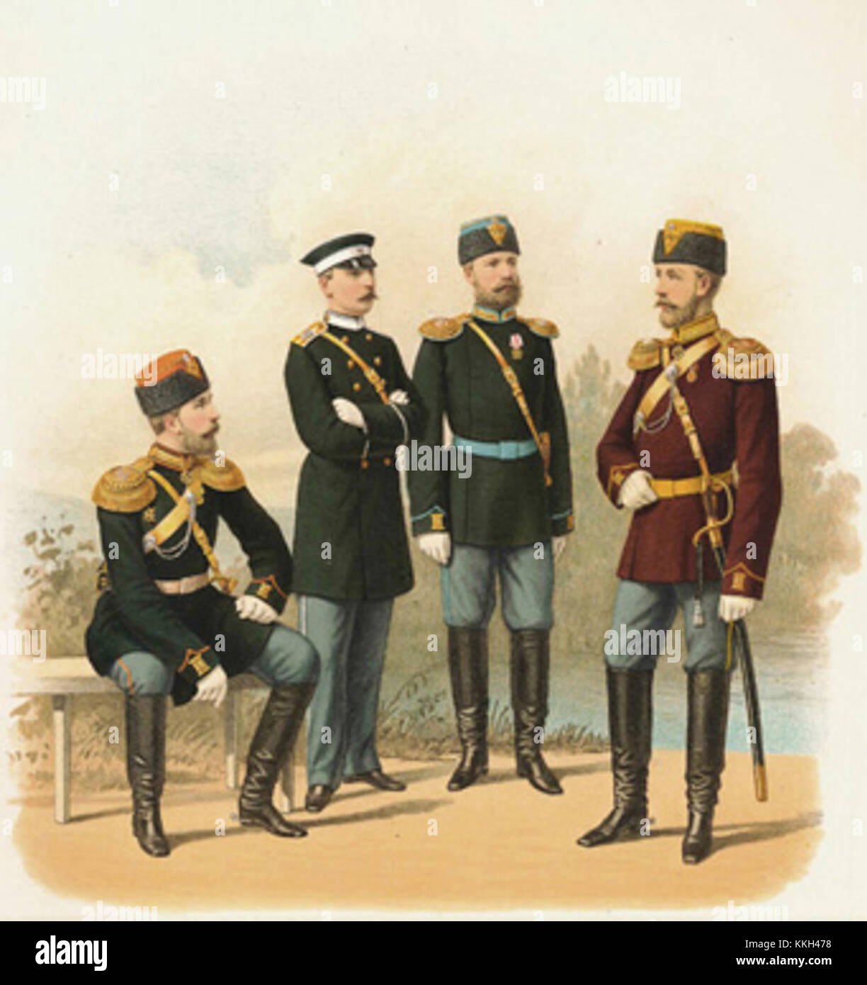 This illustration describes the changes in uniforms over time, possibly ...