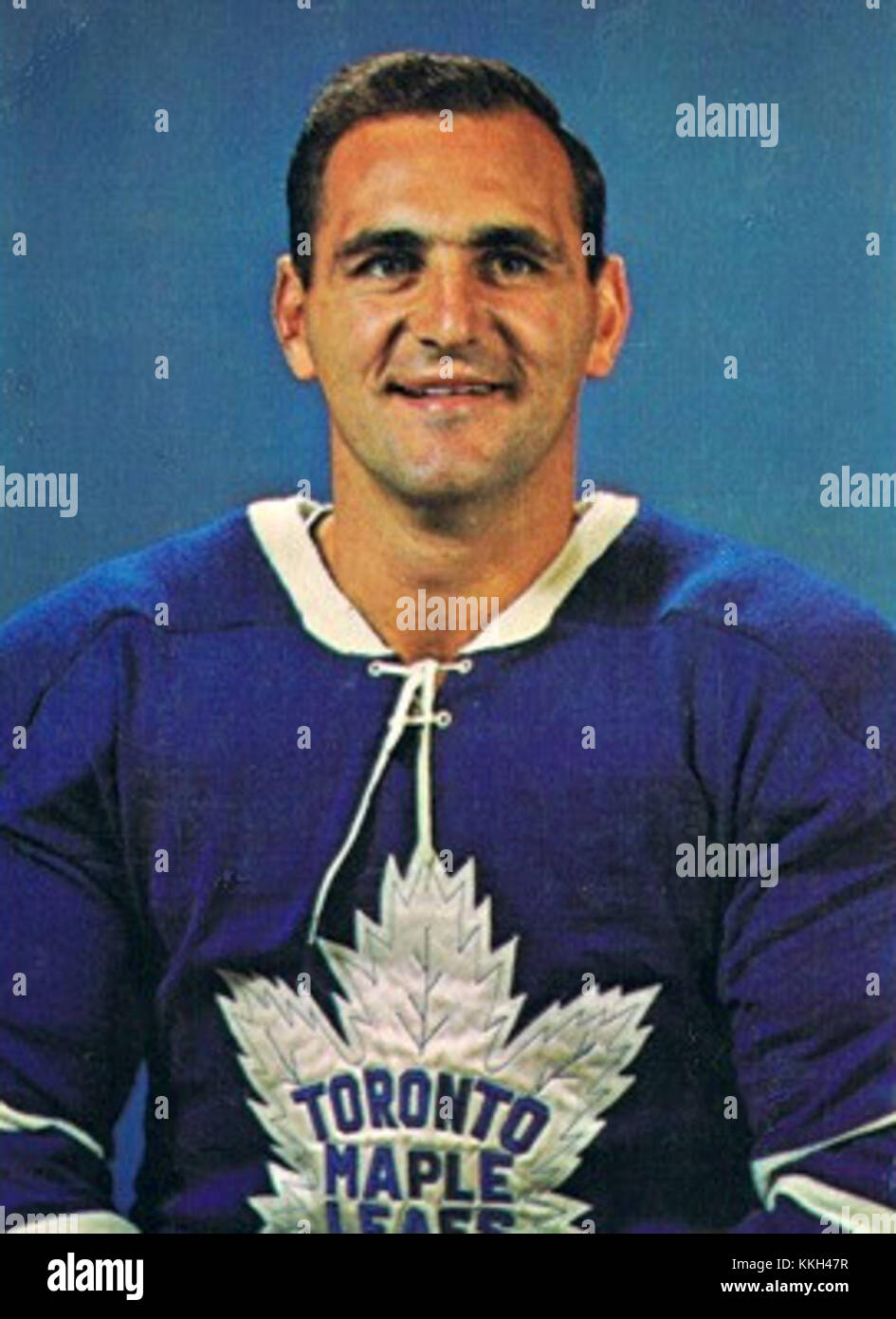 Bobby Baun, a legendary Canadian ice hockey player, is featured on a ...