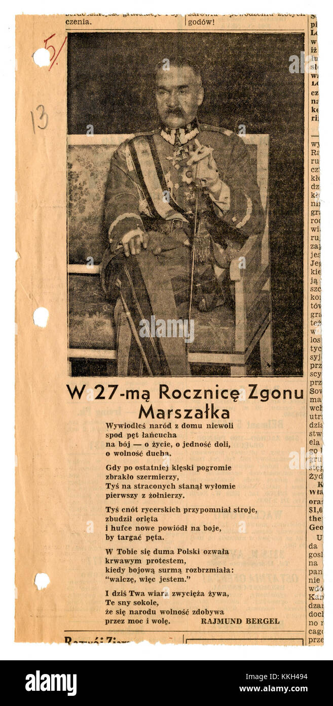 The image marks the anniversary of the death of Rajmund Bergel, a ...