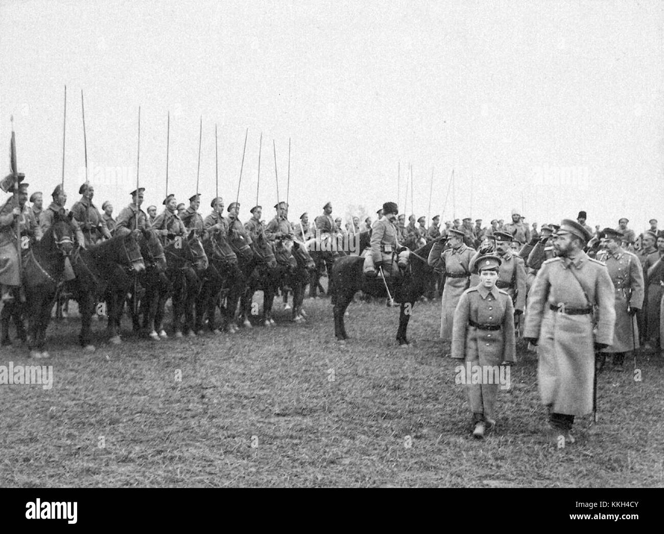 Emperor Nicholas II of Russia and his son, Tsarevich Alexei, are ...