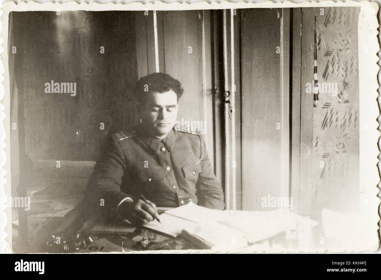 Ion LupaÈ™teanu is seen at his desk in a personal collection photo by ...
