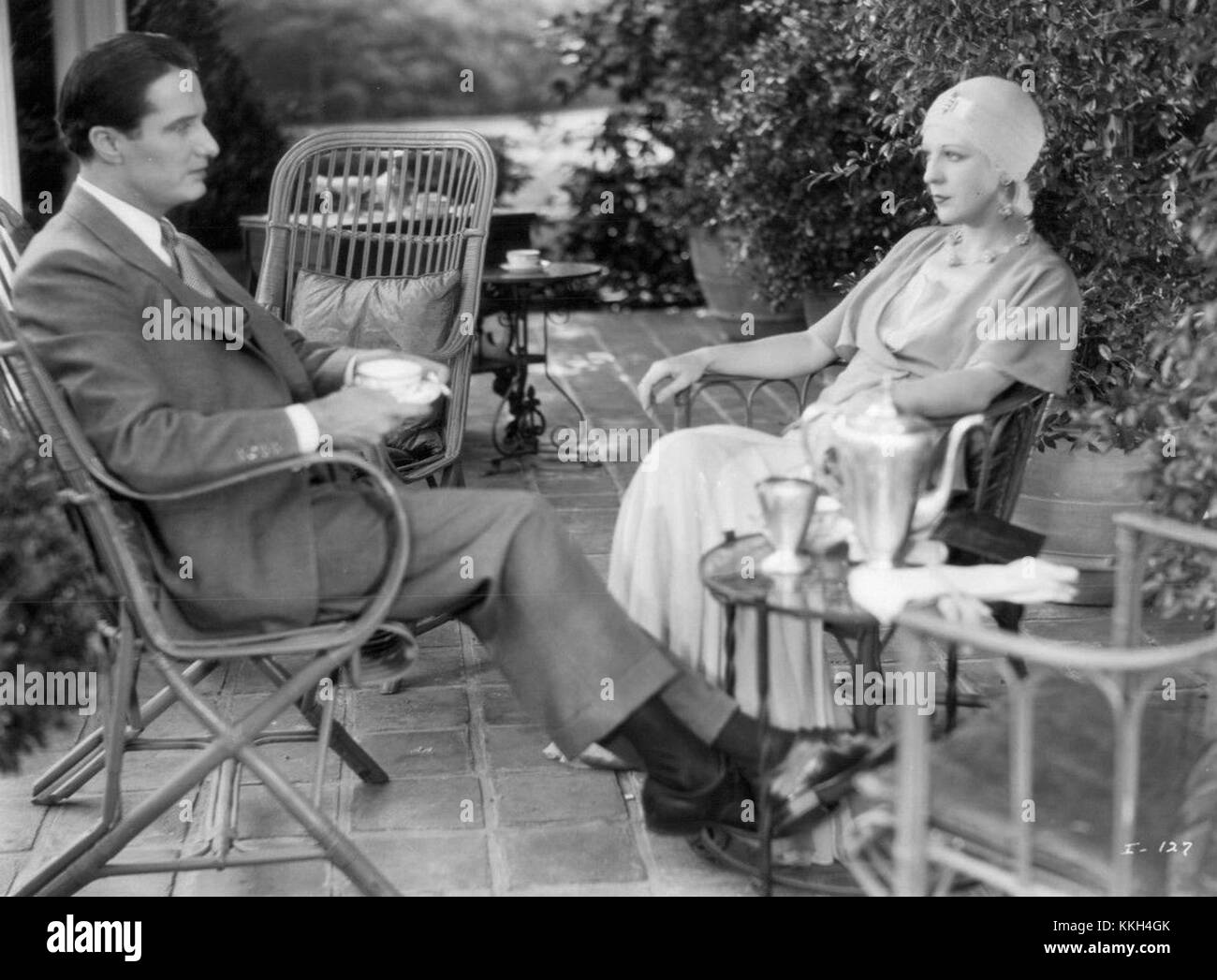 A promotional image for the 1931 film *Illicit*, starring James Rennie ...