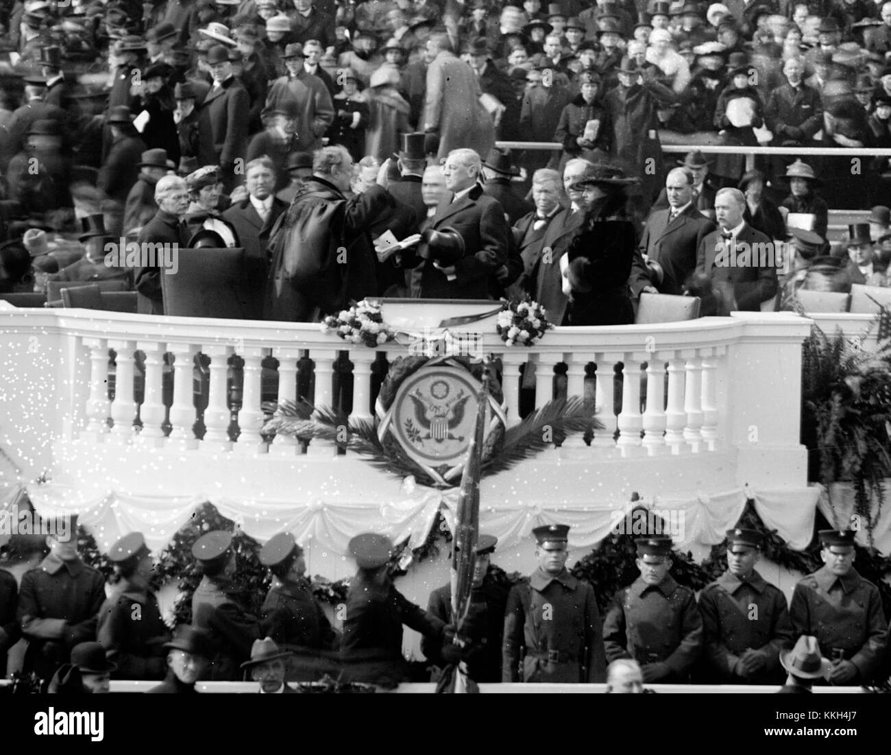 The Wilson Inauguration in 1917 marked the beginning of Woodrow Wilson's second term as the 28th ...