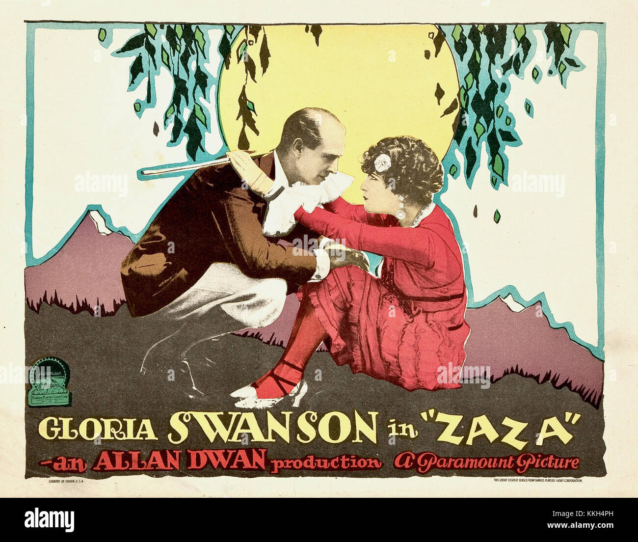 This lobby card from the 1923 film *Zaza* features the prominent actors ...