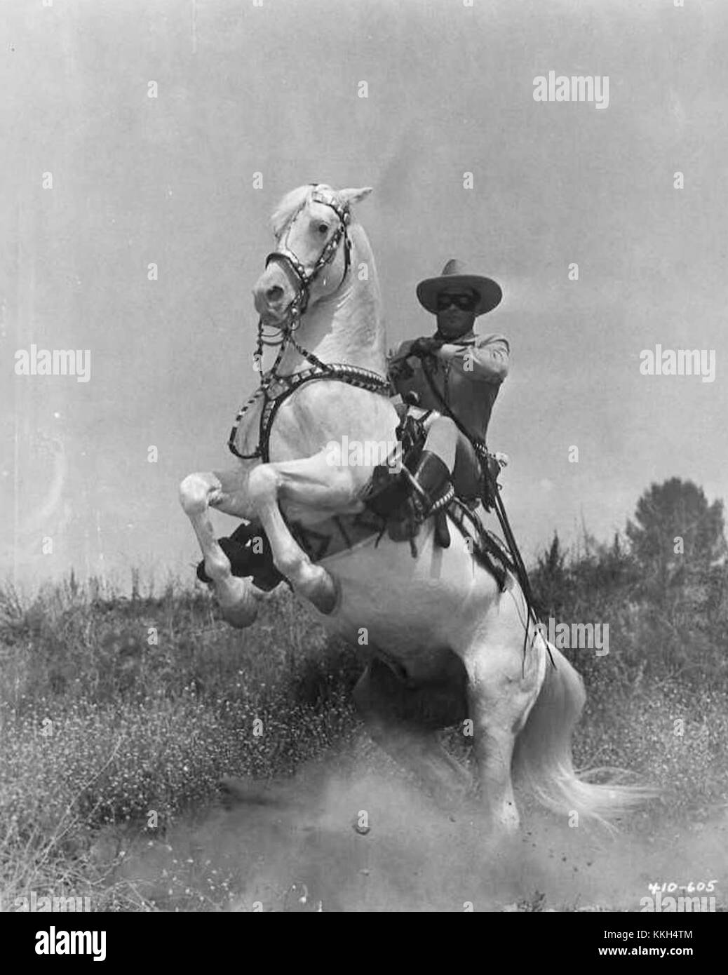 Silver horse lone ranger Black and White Stock Photos & Images - Alamy