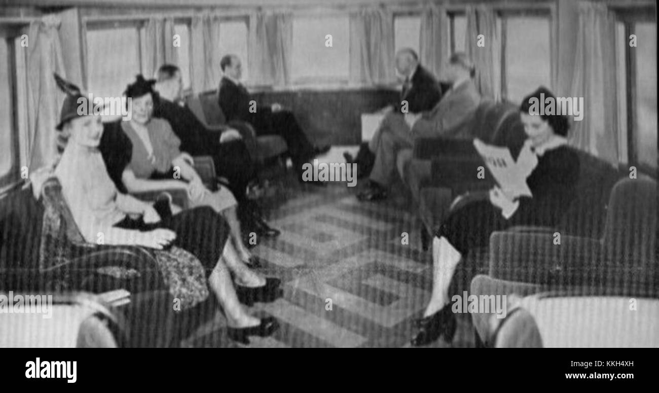 The interior of a Crusader observation car, used during military ...