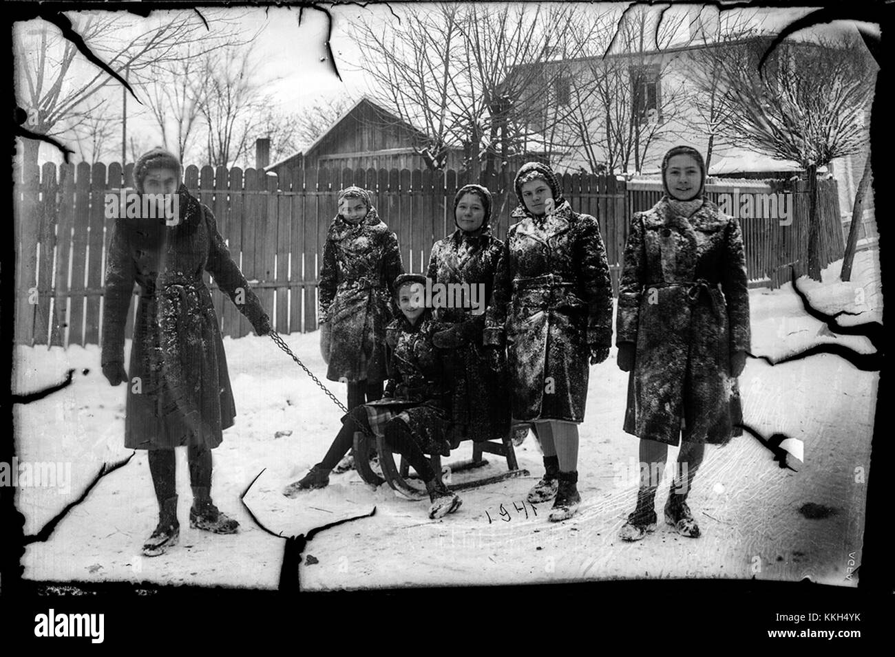 Outdoor winter festivities Black and White Stock Photos & Images - Alamy