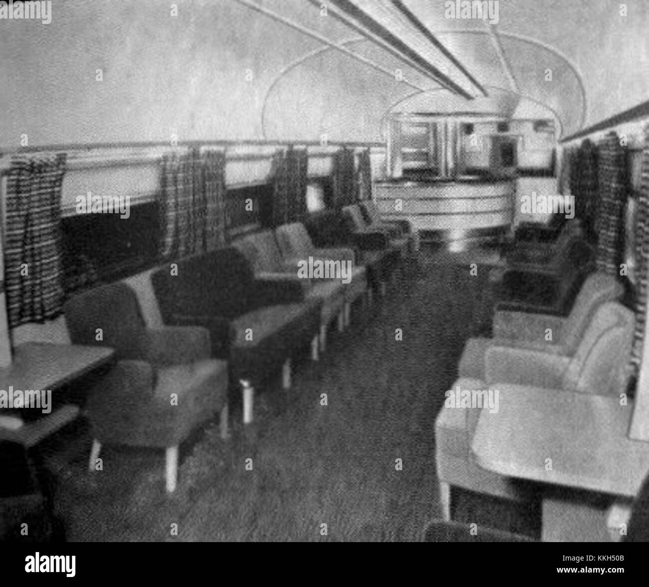 Rocket lounge car interior Stock Photo - Alamy