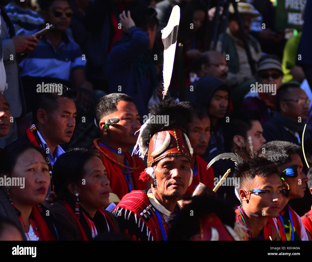 Kohima, India. 01st Dec, 2017. Kisama, India December 01, 2017: A Naga ...