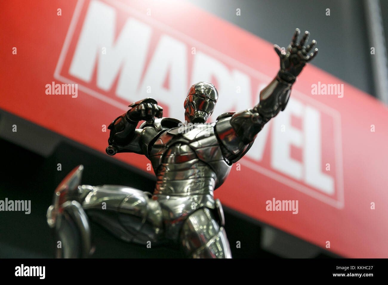 Tokyo, Japan. 1st December, 2017. An action figure of Iron Man on ...