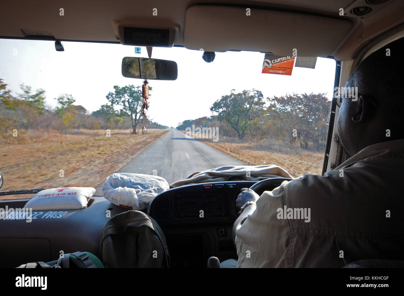 Kazungula, Zimbabwe. 30th July, 2015. A shuttle bus, a form of ...