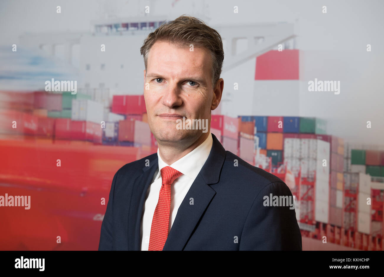Hamburg, Germany. 1st Dec, 2017. Soeren Toft Operative CEO of Maersk ...