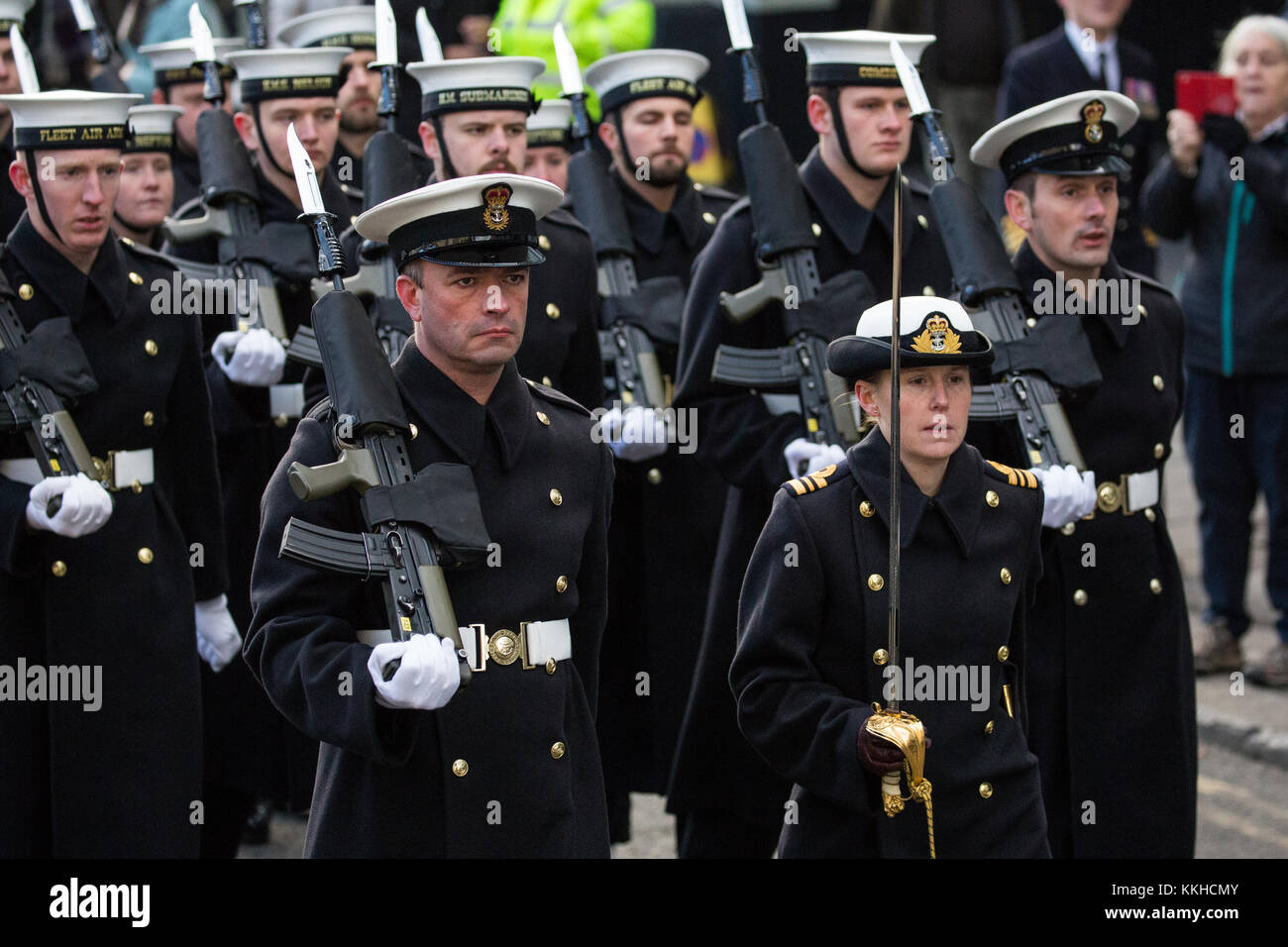 Windsor, UK. 1st Dec, 2017. The Royal Navy carry out the Changing of ...