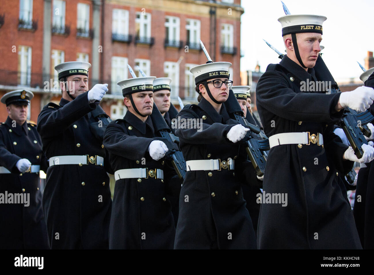 Windsor, UK. 1st Dec, 2017. The Royal Navy carry out the Changing of ...