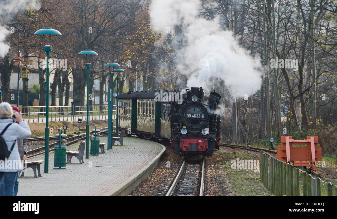 The 99 4633-6 steam engine from the Saxon railway construction and ...