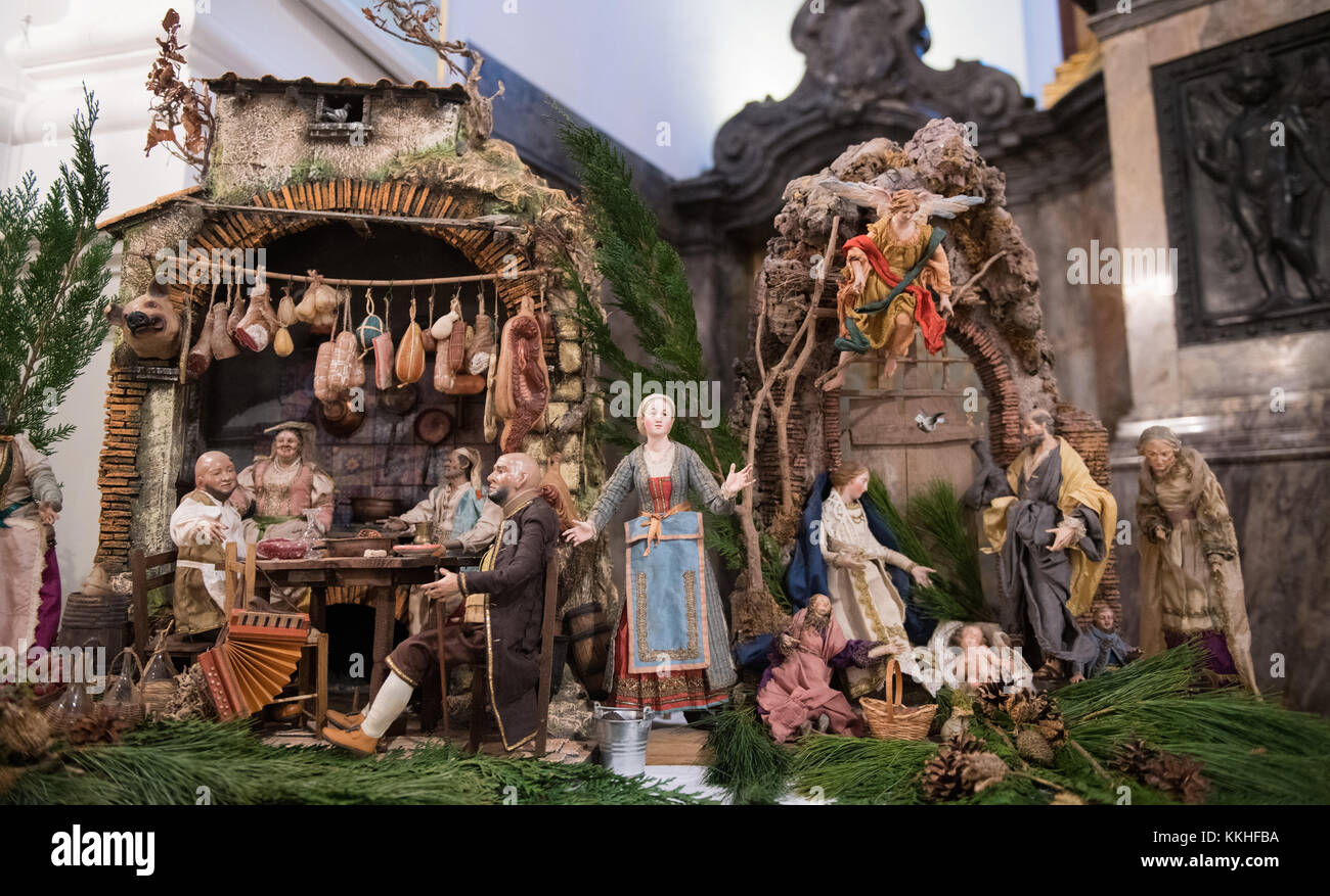 Hamburg, Germany. 1st Dec, 2017. A Neapolitan nativity set from the ...