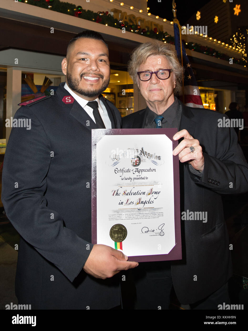 Los Angeles, California, USA. 30th Nov, 2017. Salvation Army Captain ...