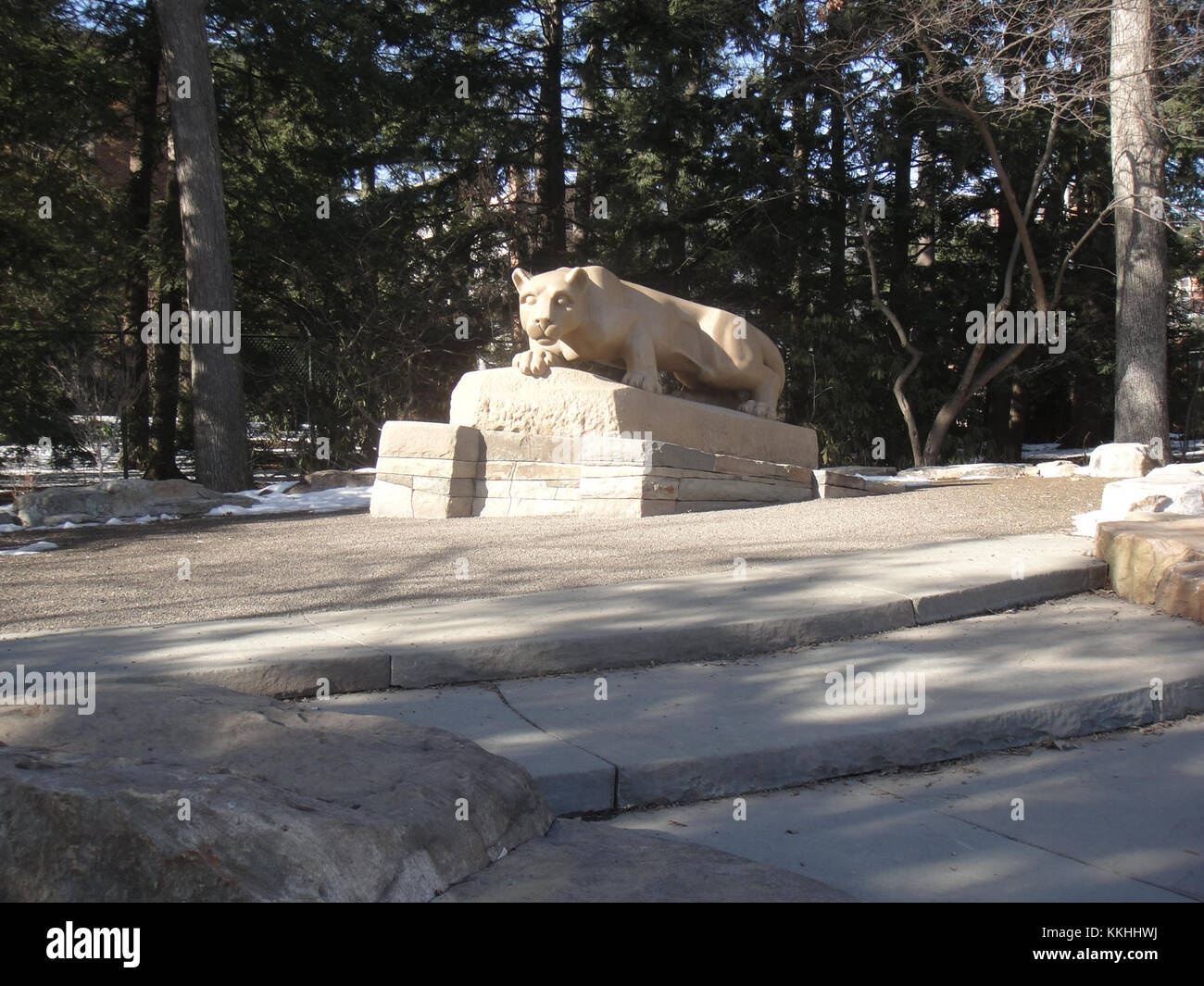 The Nittany Lion Shrine is a famous sculpture located at Penn State ...