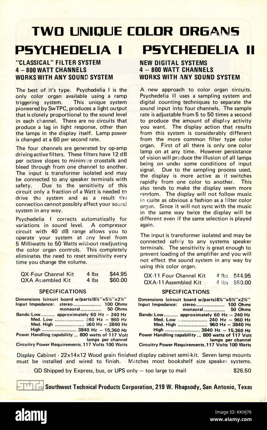 The SWTPC Catalog from 1972 showcases the companyâ€™s products and ...