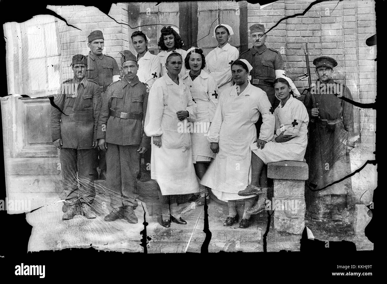 This photo shows a group of medical sisters and soldiers taken in 2014 ...
