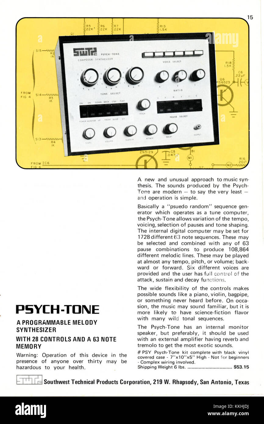 A page from the 1972 SWTPC catalog, showcasing products and technology ...