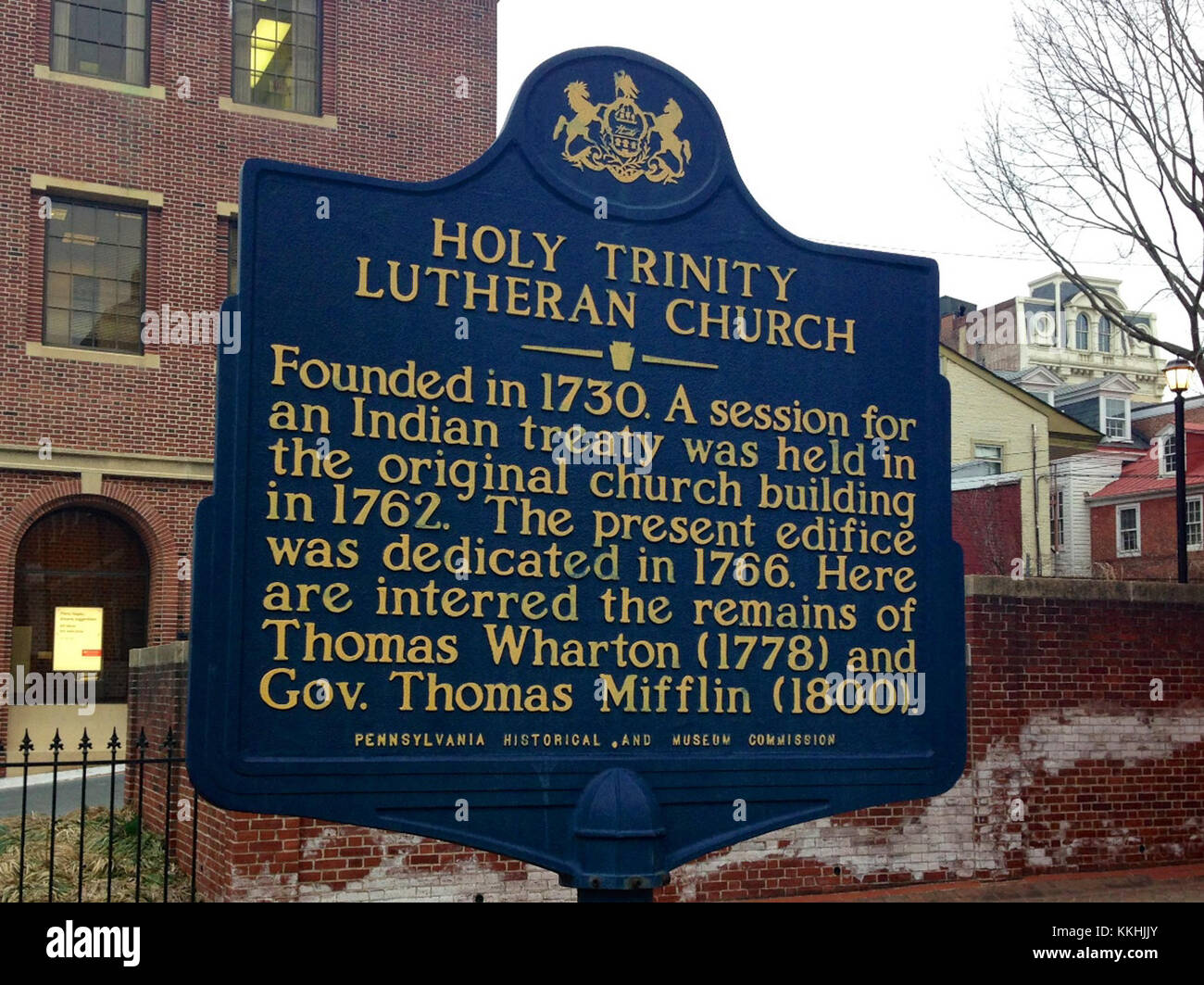 The Holy Trinity historical marker in Lancaster, Pennsylvania ...