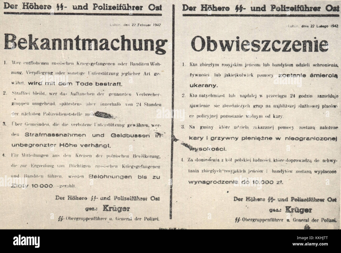 This historical announcement from February 1942 outlines the penalties ...