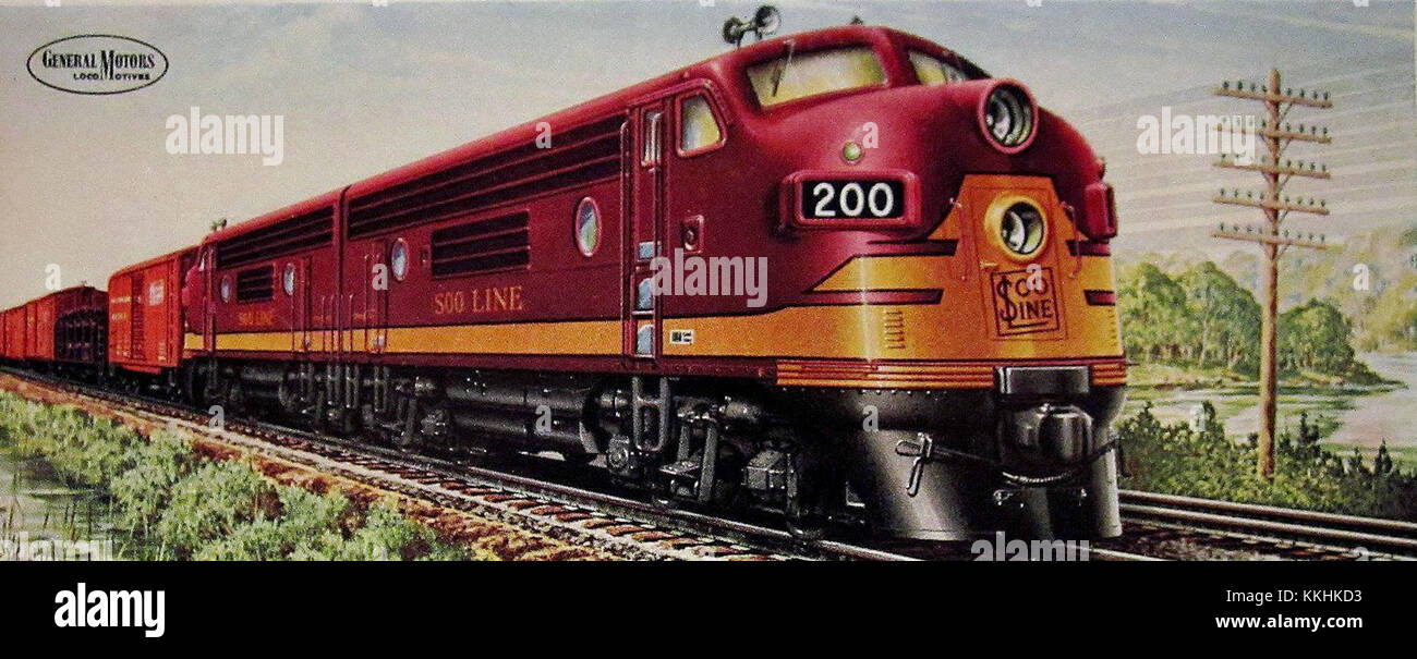 Soo Line EMD F3 locomotive Stock Photo - Alamy