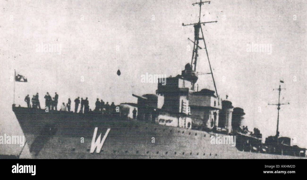 The ORP Wicher, a Polish Navy destroyer commissioned in 1930, played a ...