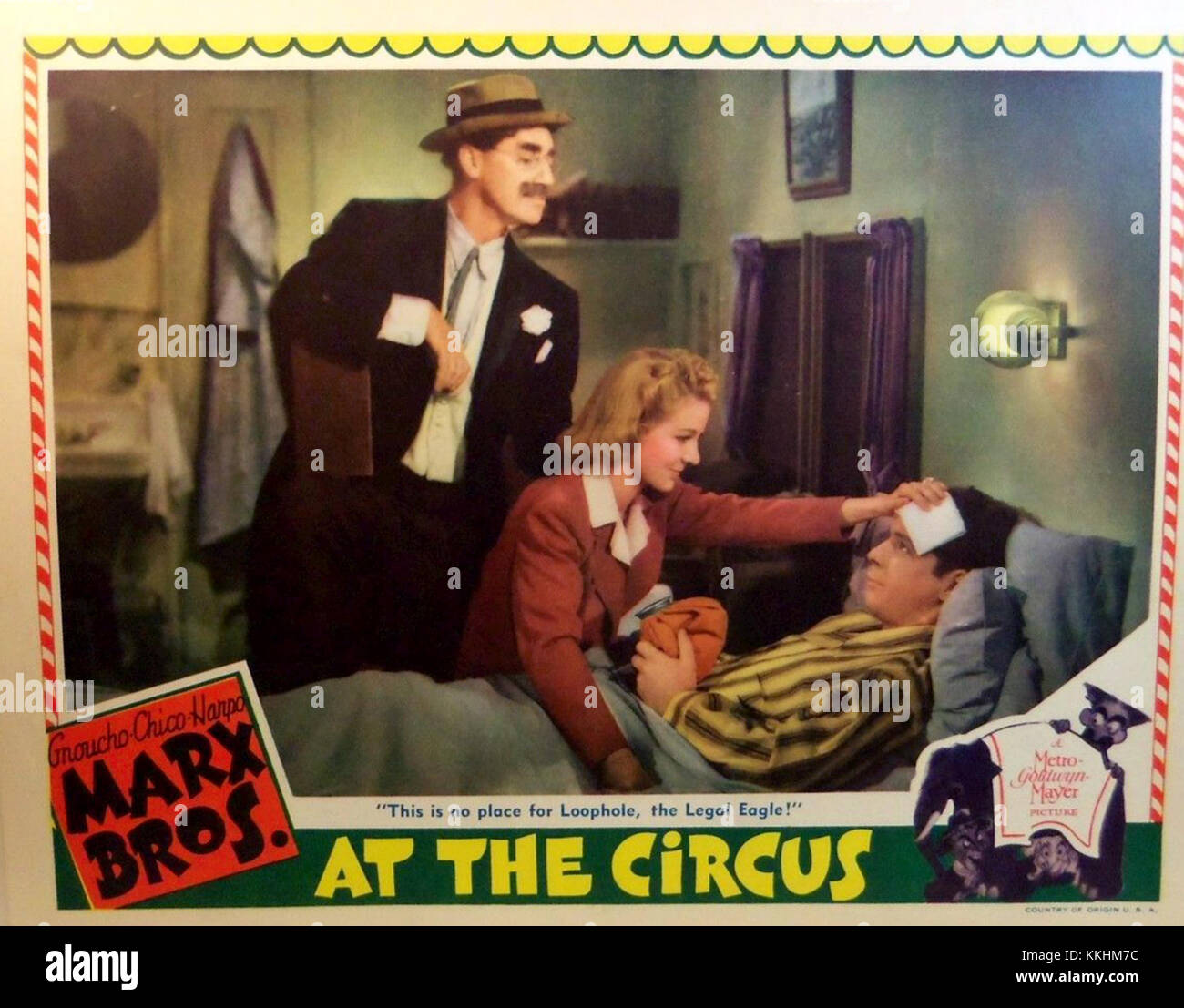 This 1939 lobby card represents the film 'At the Circus,' a comedy ...