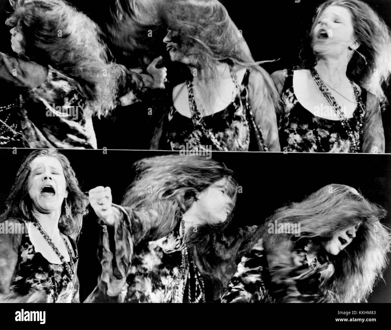 This montage captures Janis Joplin, an iconic American singer known for ...