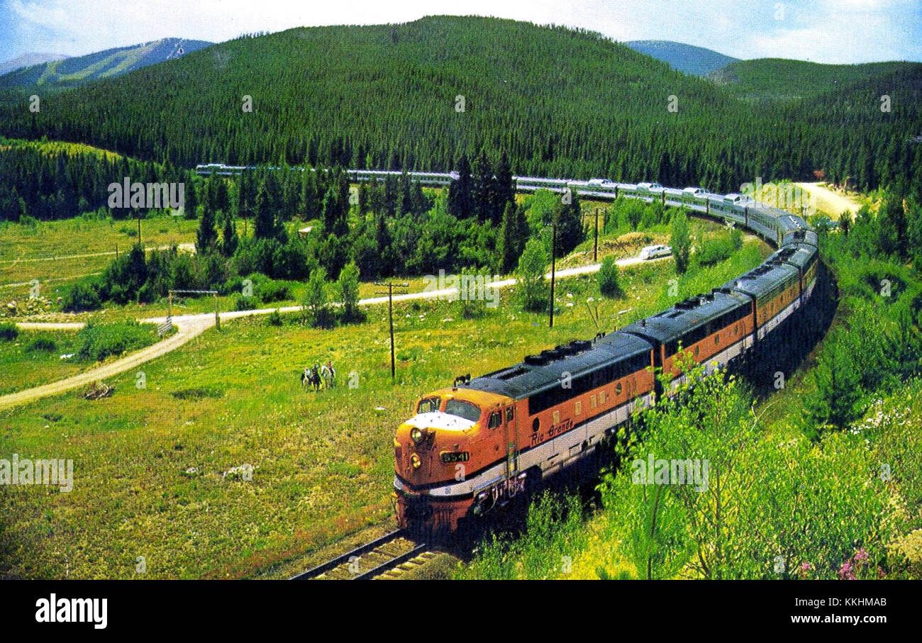 The California Zephyr, a renowned American passenger train, is shown ...