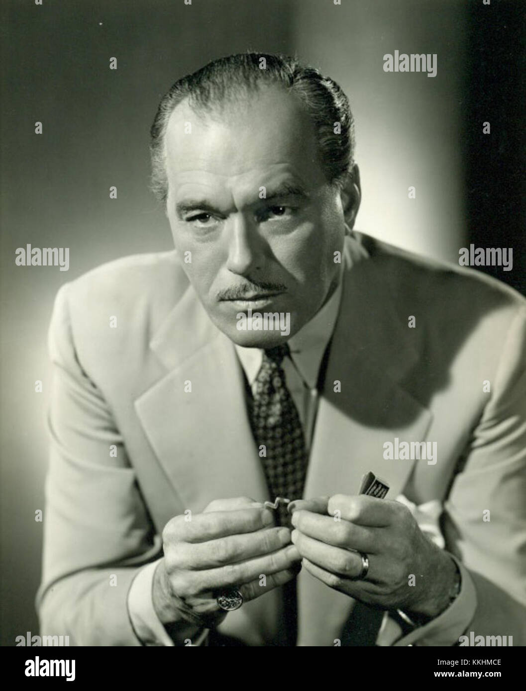 Philip Ober, an American actor, is captured in this 1950 image ...