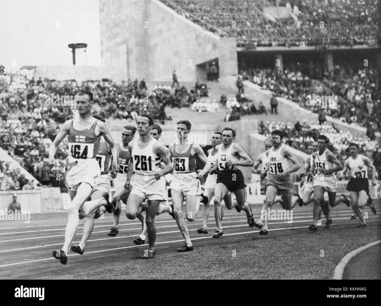This image from the 1936 Berlin Olympics shows the 5000-meter race ...