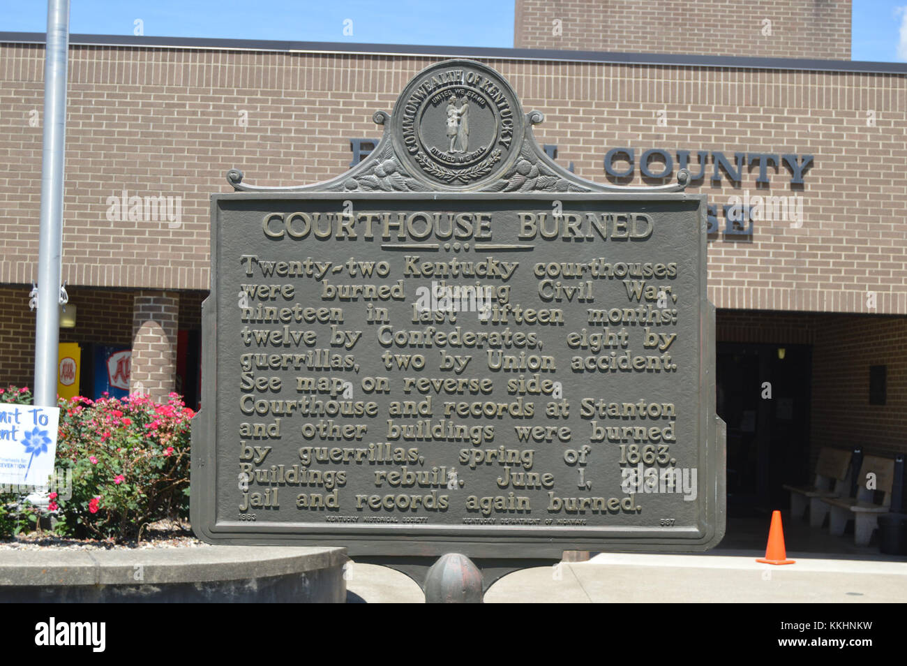 This image depicts the Powell County Courthouse after it was burned, a ...