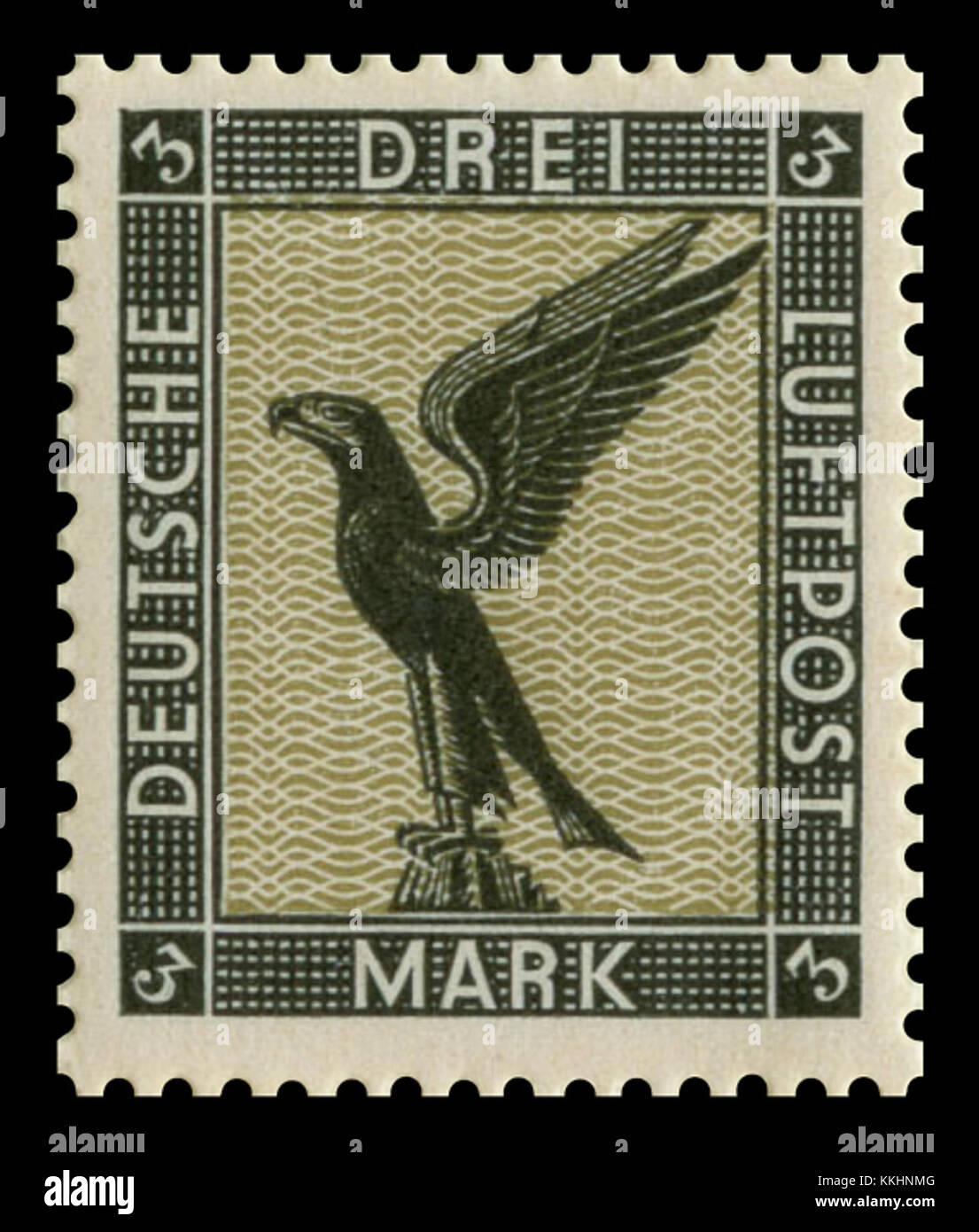The 1926 Flugpost Adler (airmail) stamp features an early German ...