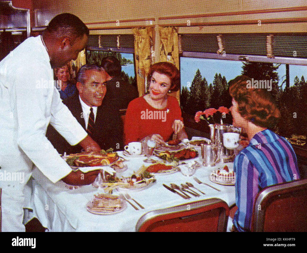 The California Zephyr dining car, part of the iconic train service in ...