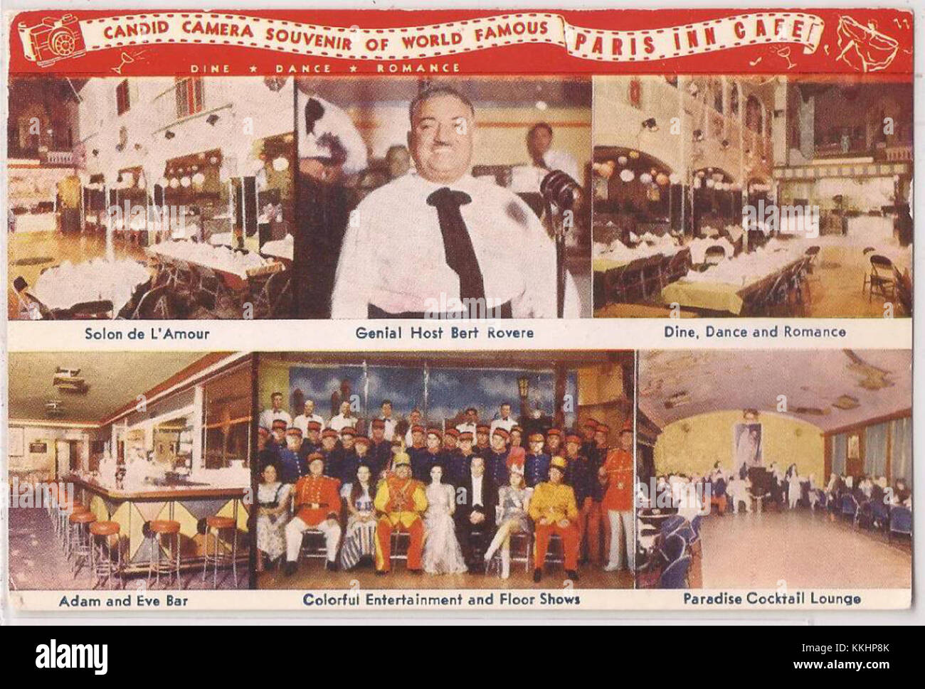 The Paris Inn Cafe, a popular spot, is featured in this souvenir ...