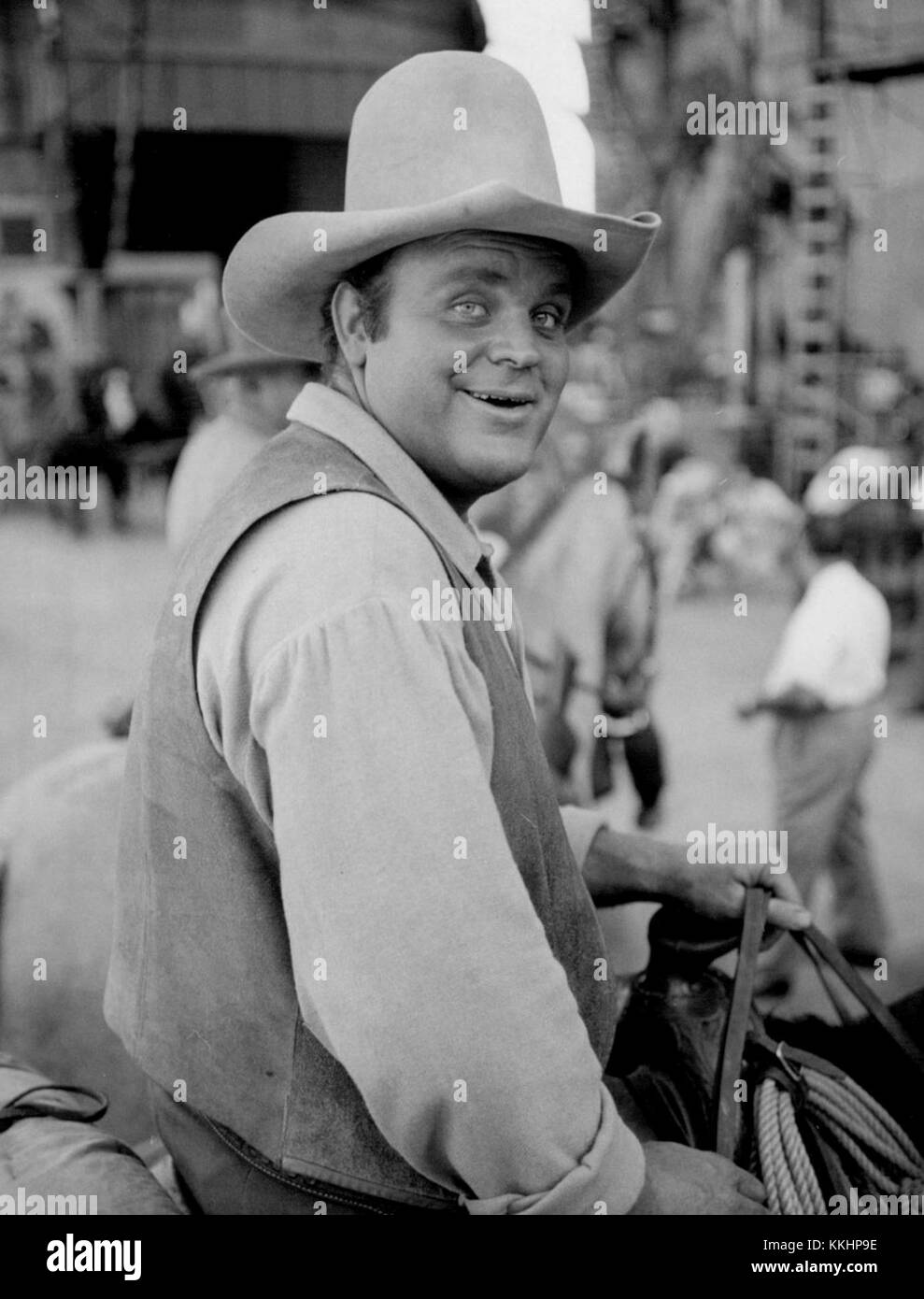 Photograph of Dan Blocker, American actor best known for his role as ...