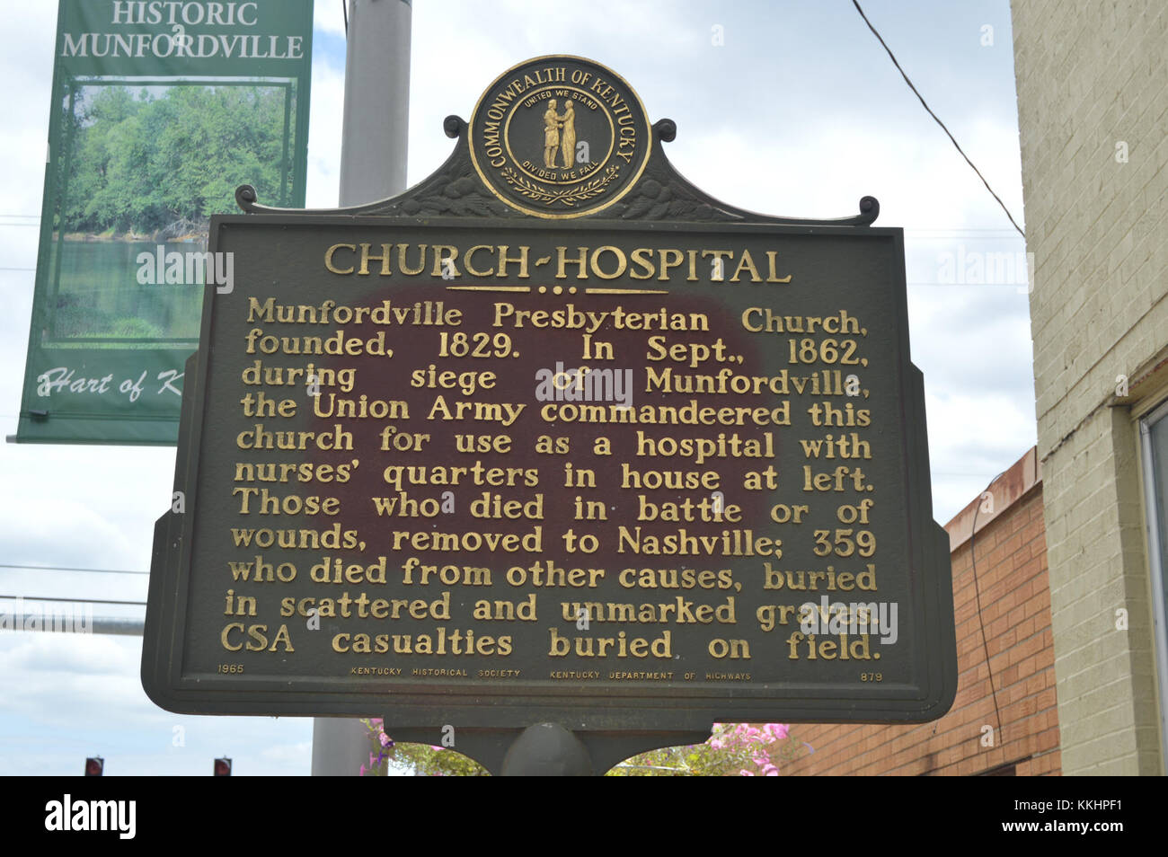 This historical marker commemorates the Church-Hospital, a significant ...