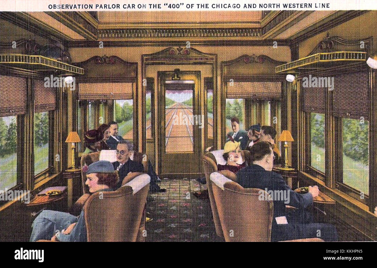 The interior of the 400 Observation Car, dating from the 1920s ...