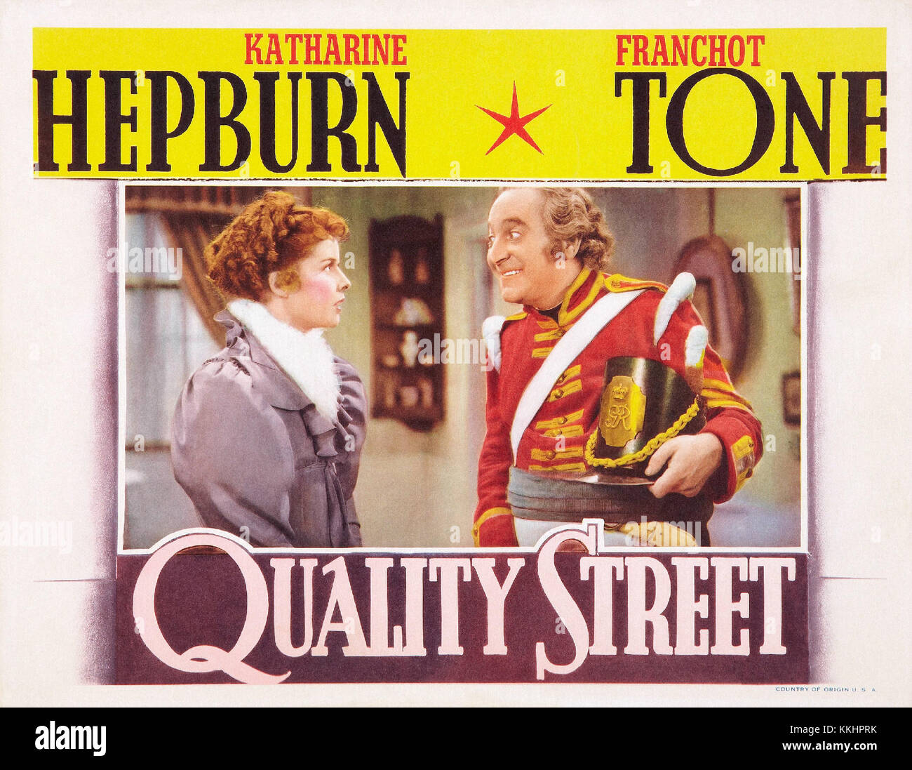 The 'Quality Street' lobby card from the 1937 film, based on J.M ...
