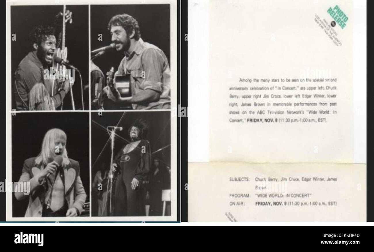 'In Concert Special' is a 1974 televised special featuring live ...