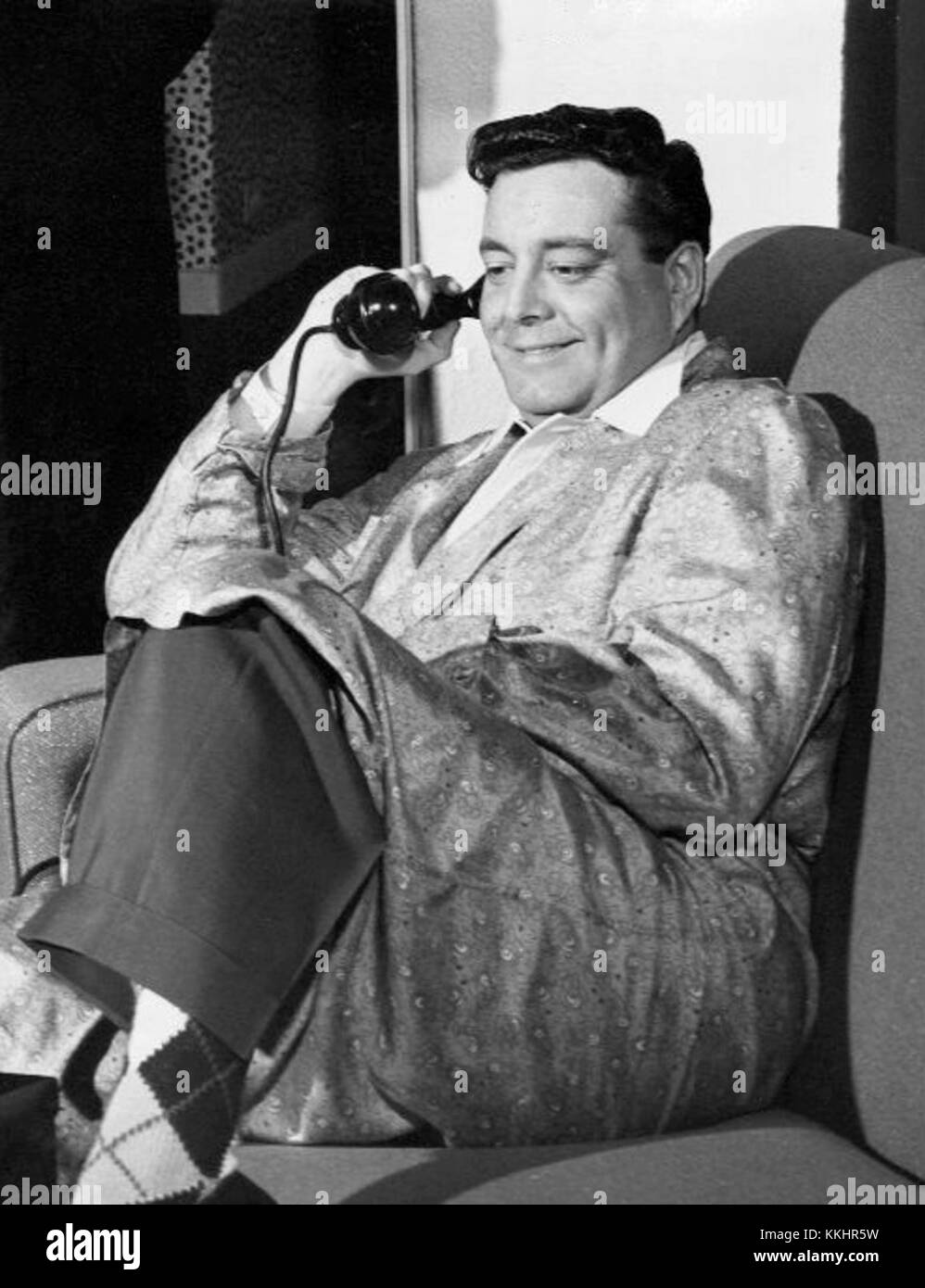 This photograph shows Jackie Gleason, an iconic American actor and ...