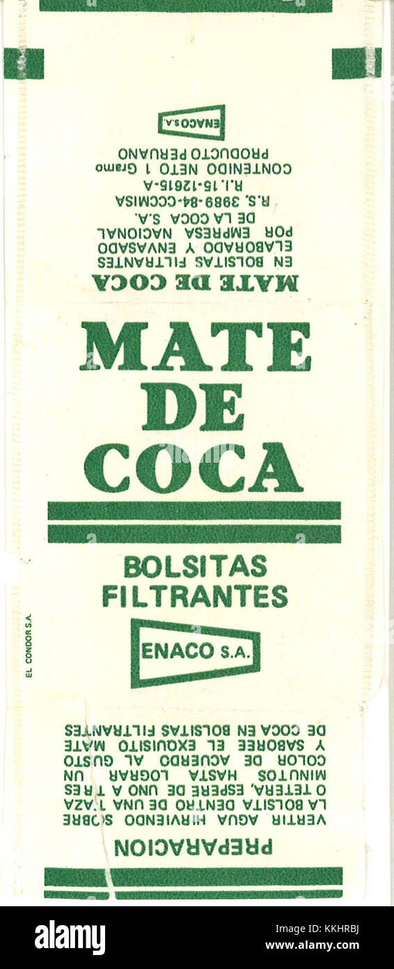 Made from coca leaves hi-res stock photography and images - Alamy