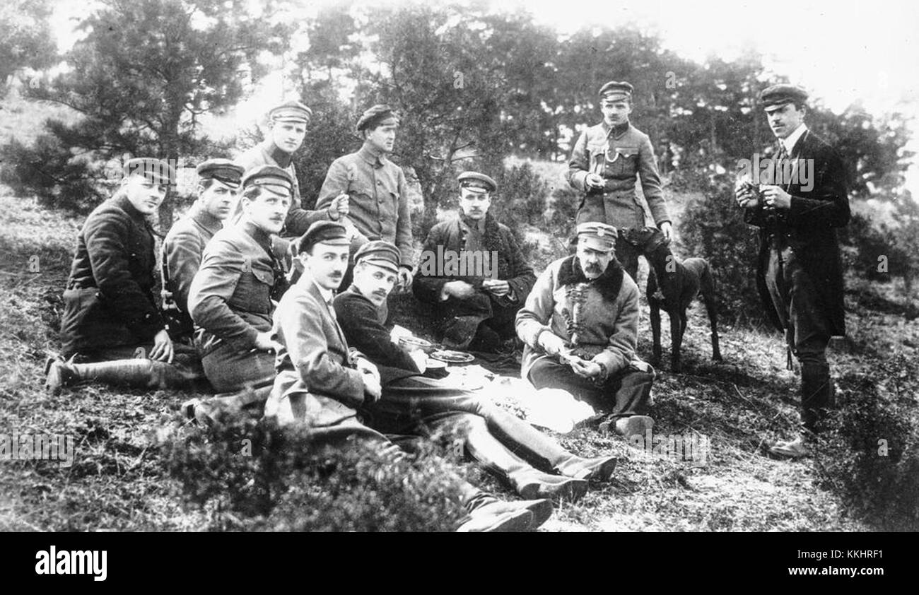 This 1917 photograph documents a military exercise of the Polish ...