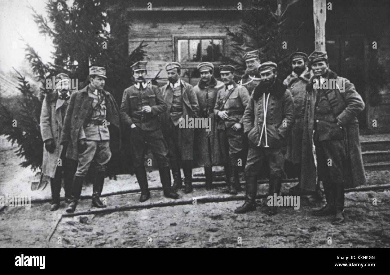 A historical photograph of the Rada Pułkowników (Council of Colonels ...